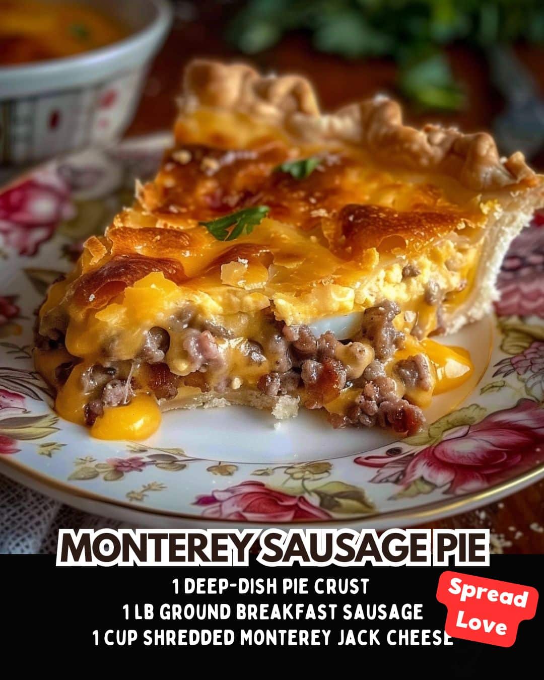 Monterey Sausage Pie - coockmenow
